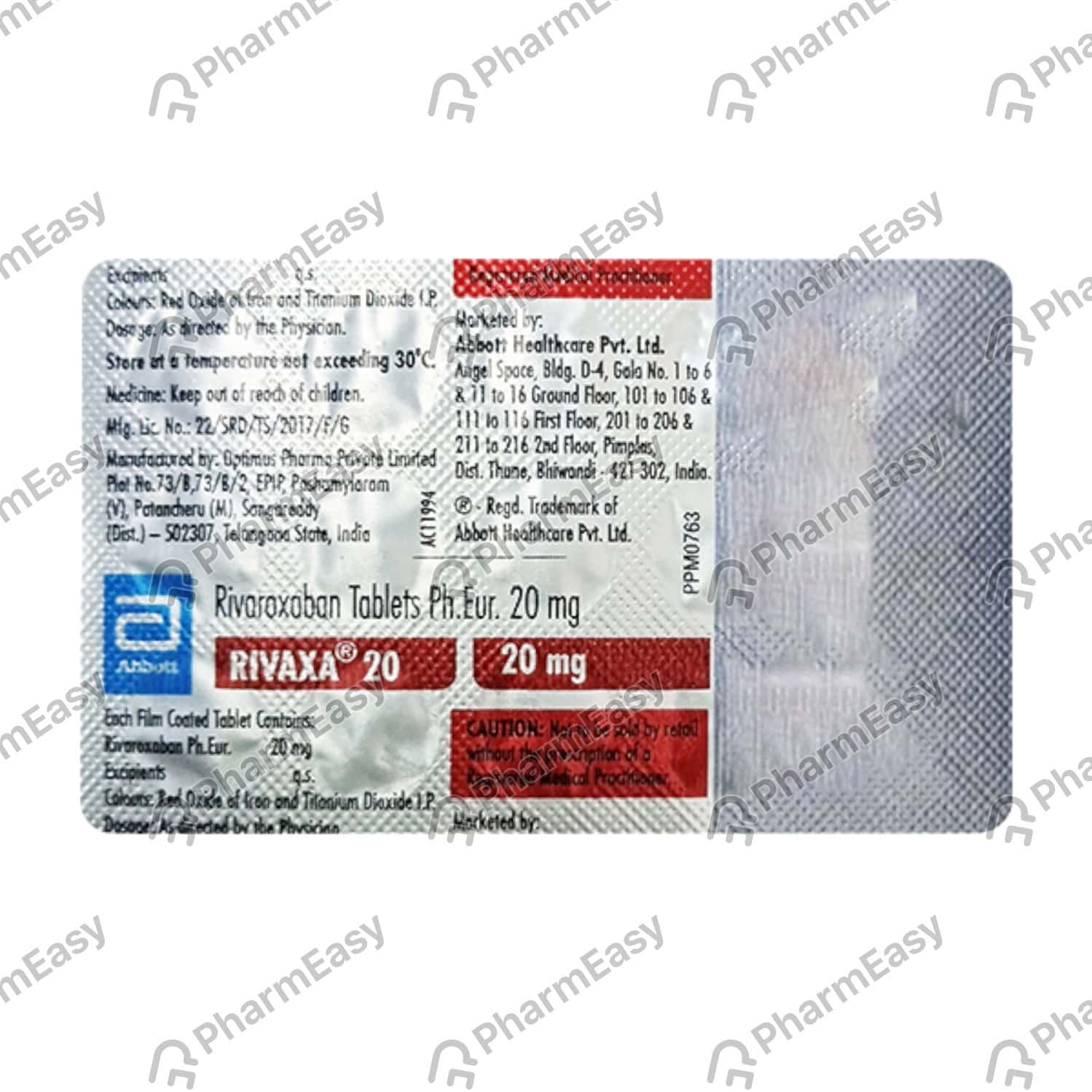 Rivaxa 20 MG Tablet (15): Uses, Side Effects, Price & Dosage | PharmEasy