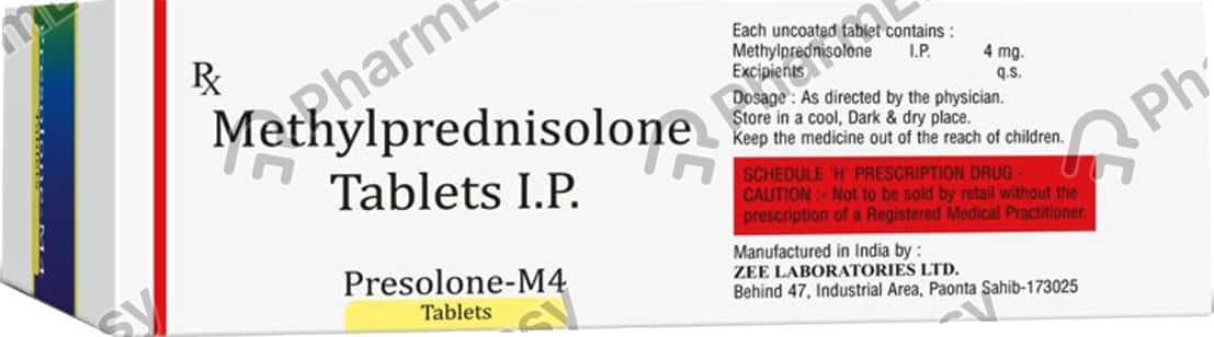 Presolone M 4 MG Tablet (10): Uses, Side Effects, Price & Dosage ...