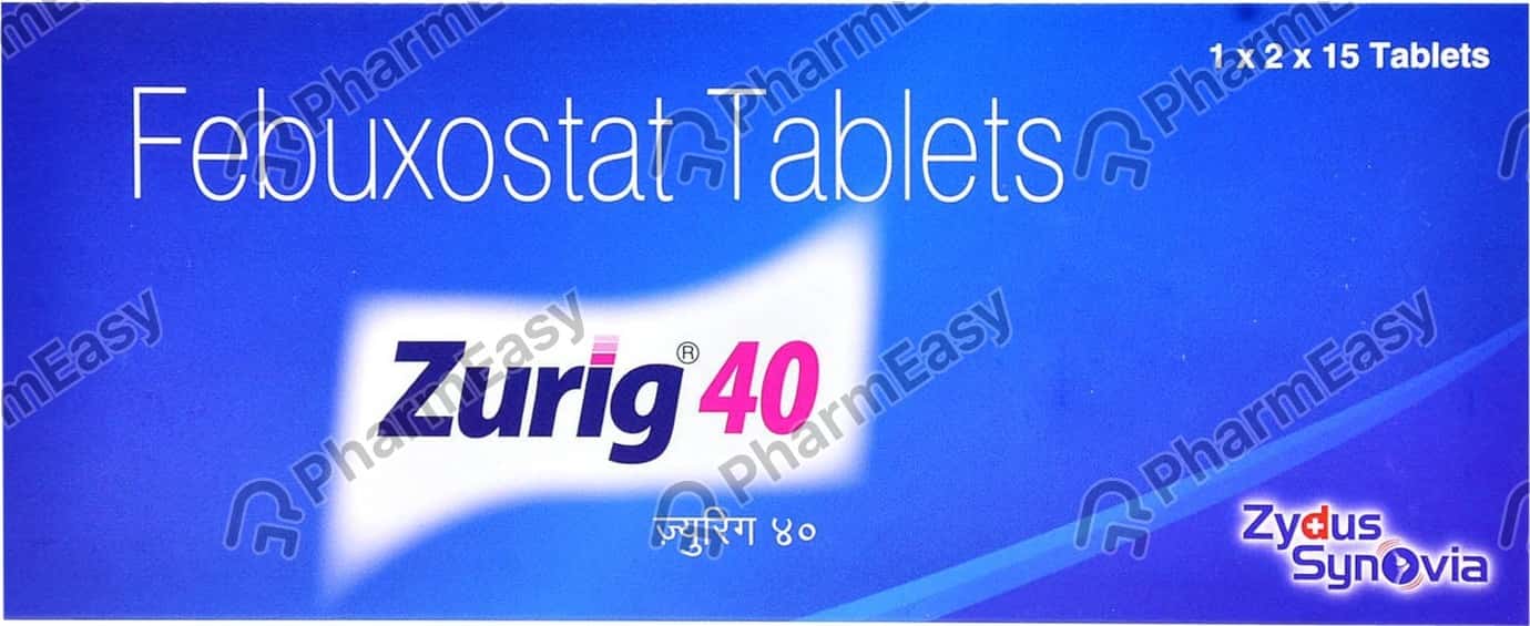 Zurig 40 MG Tablet (15): Uses, Side Effects, Price & Dosage | PharmEasy