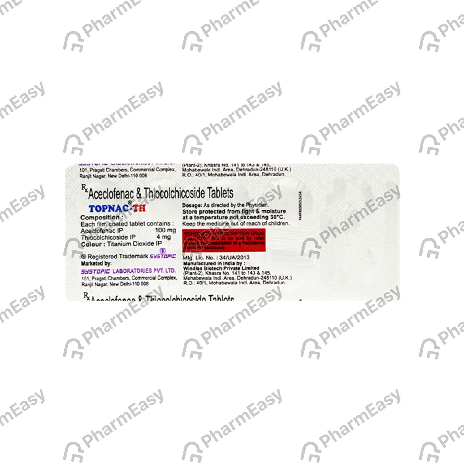 Topnac Th Strip Of 10 Tablets: Uses, Side Effects, Price & Dosage ...