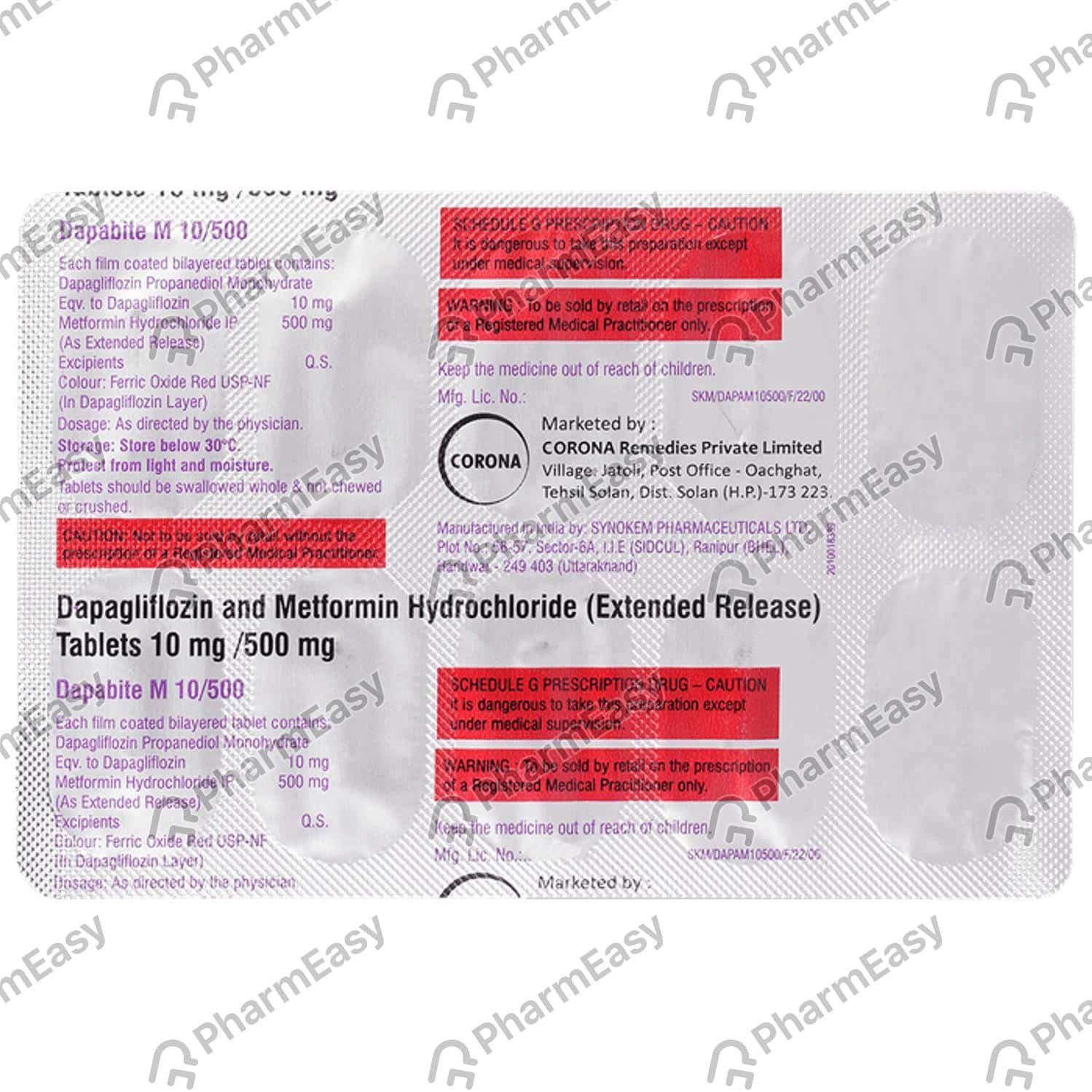 Buy Dapabite M 10/500mg Strip Of 10 Tablets Online at Flat 15% OFF ...