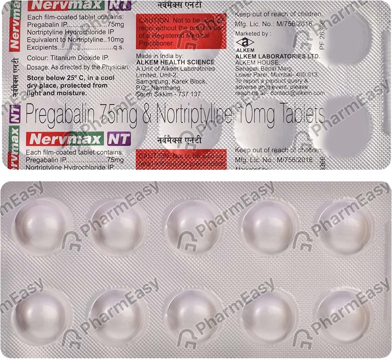 Nervmax Nt Strip Of 10 Tablets: Uses, Side Effects, Price & Dosage ...