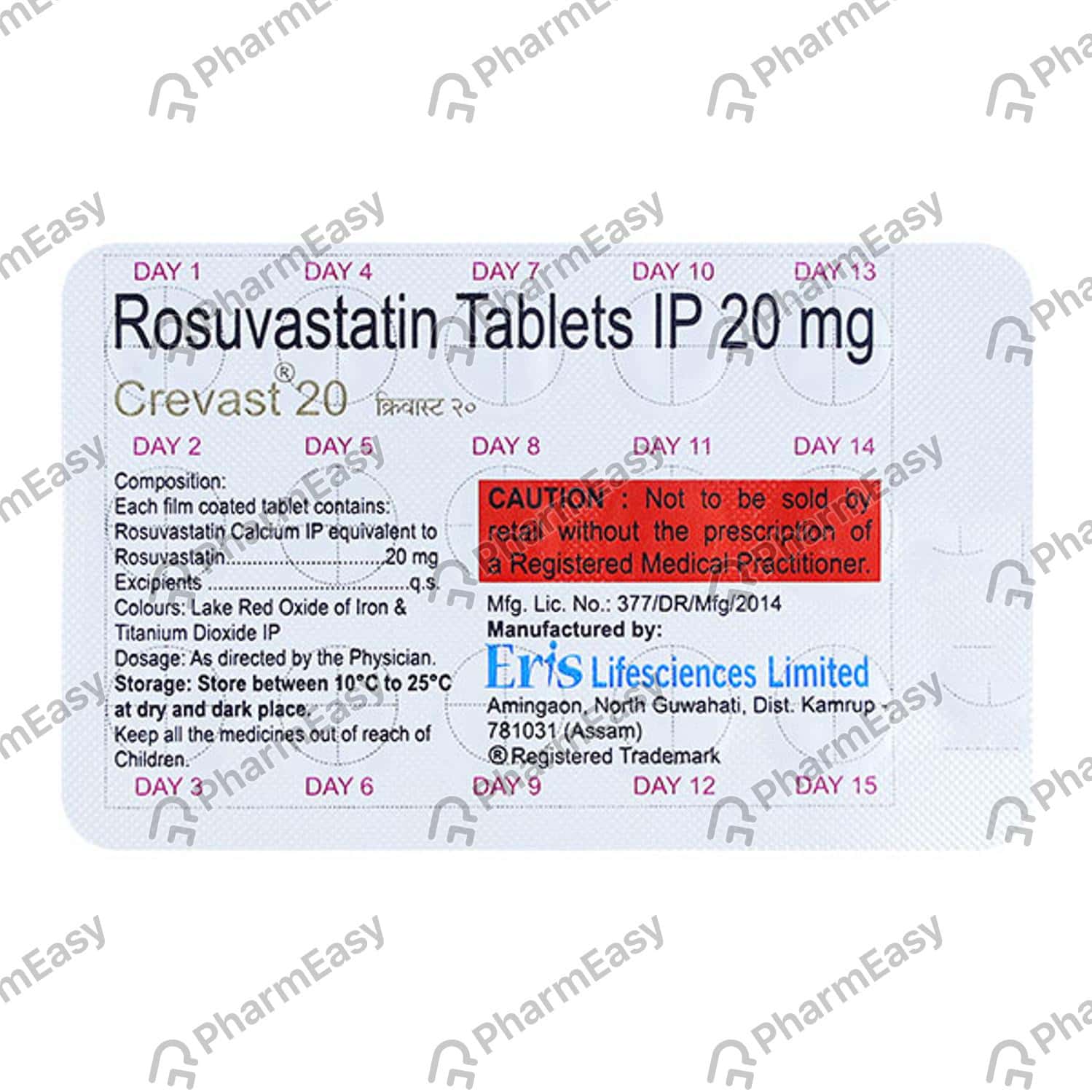 Crevast 20 MG Tablet (15): Uses, Side Effects, Price & Dosage | PharmEasy