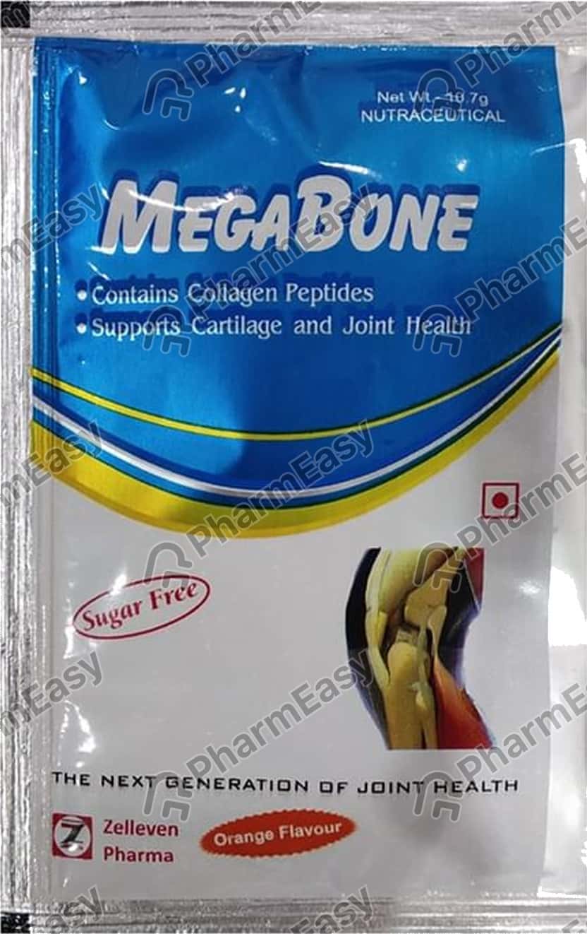 Buy Megabone Orange Flavour Sugar Free Sachet Of 10.7gm Granules Online ...