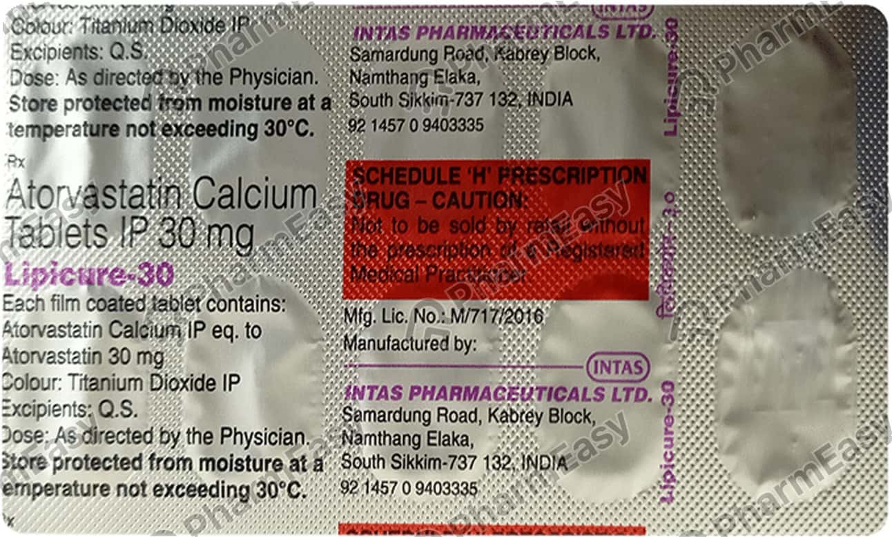 Lipicure 30 MG Tablet (10): Uses, Side Effects, Price & Dosage | PharmEasy