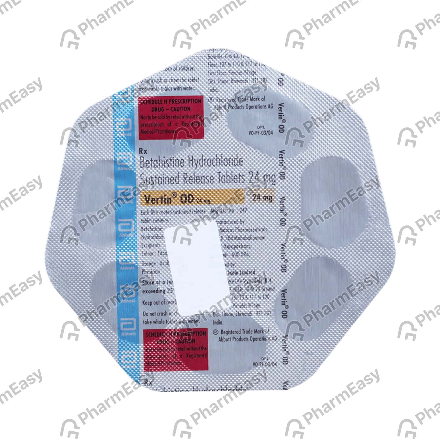 Vertin Od 24 MG Tablet (15): Uses, Side Effects, Price & Dosage | PharmEasy