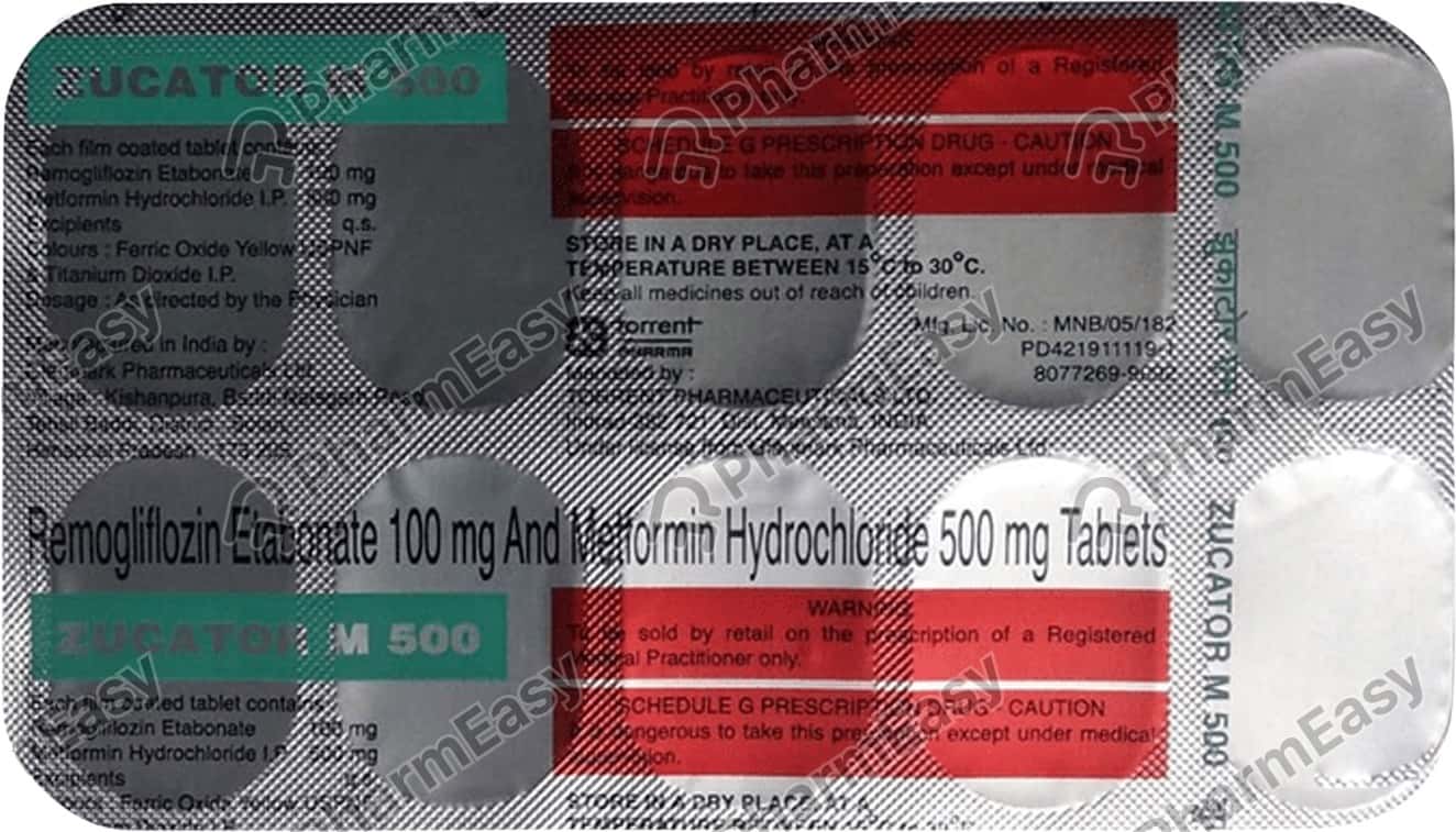 Zucator M 500mg Strip Of 10 Tablets: Uses, Side Effects, Price & Dosage ...