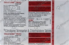 Telcure Trio Strip Of 15 Tablets: Uses, Side Effects, Price & Dosage ...