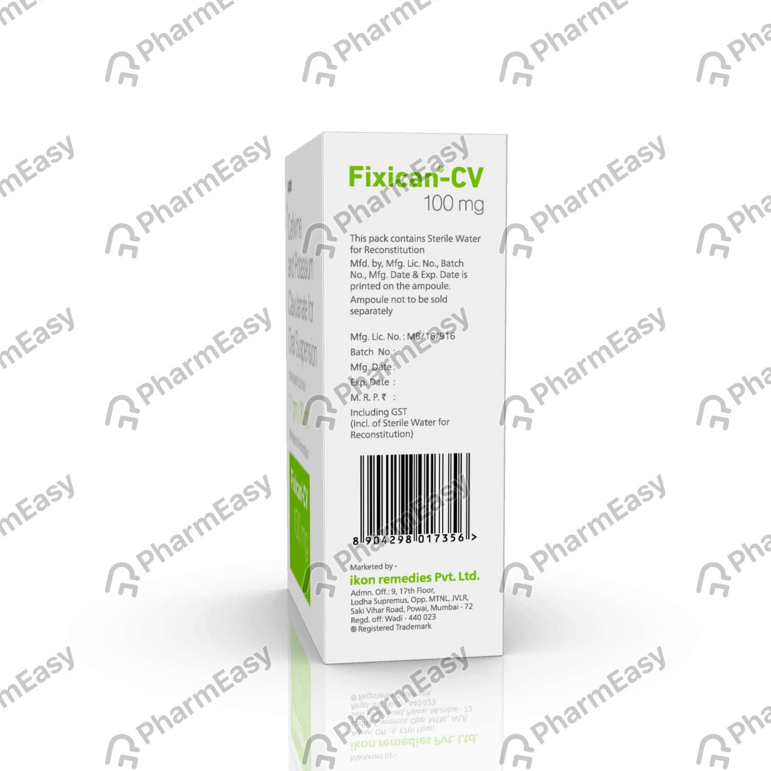 Buy Fixican Cv 100mg Bottle Of 30ml Dry Suspension Online at Flat 15% ...