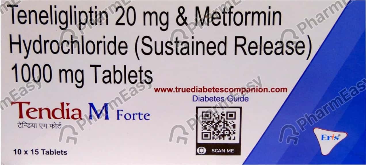 Tendia M Forte Strip Of 15 Tablets: Uses, Side Effects, Price & Dosage ...