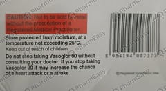 Vasoglor 90 MG Tablet (10): Uses, Side Effects, Price & Dosage | PharmEasy