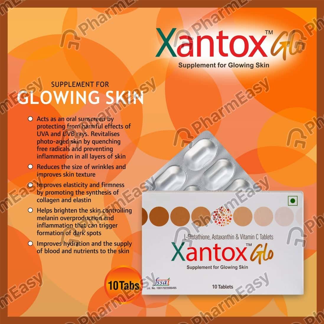 Buy Xantox Glo Strip Of 10 Tablets Online at Flat 15% OFF | PharmEasy