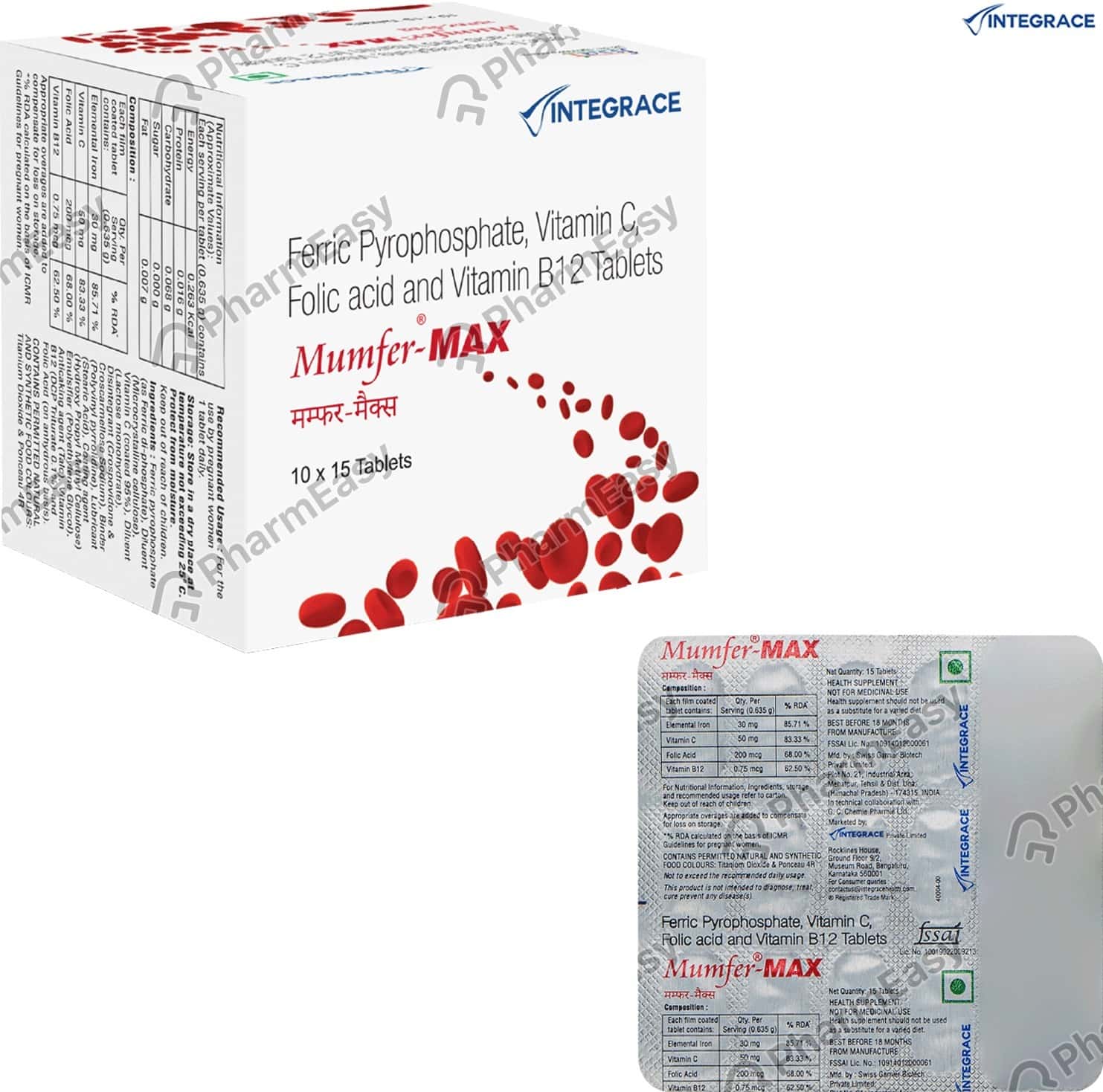 Mumfer Max Strip Of 15 Tablets: Uses, Side Effects, Price & Dosage ...