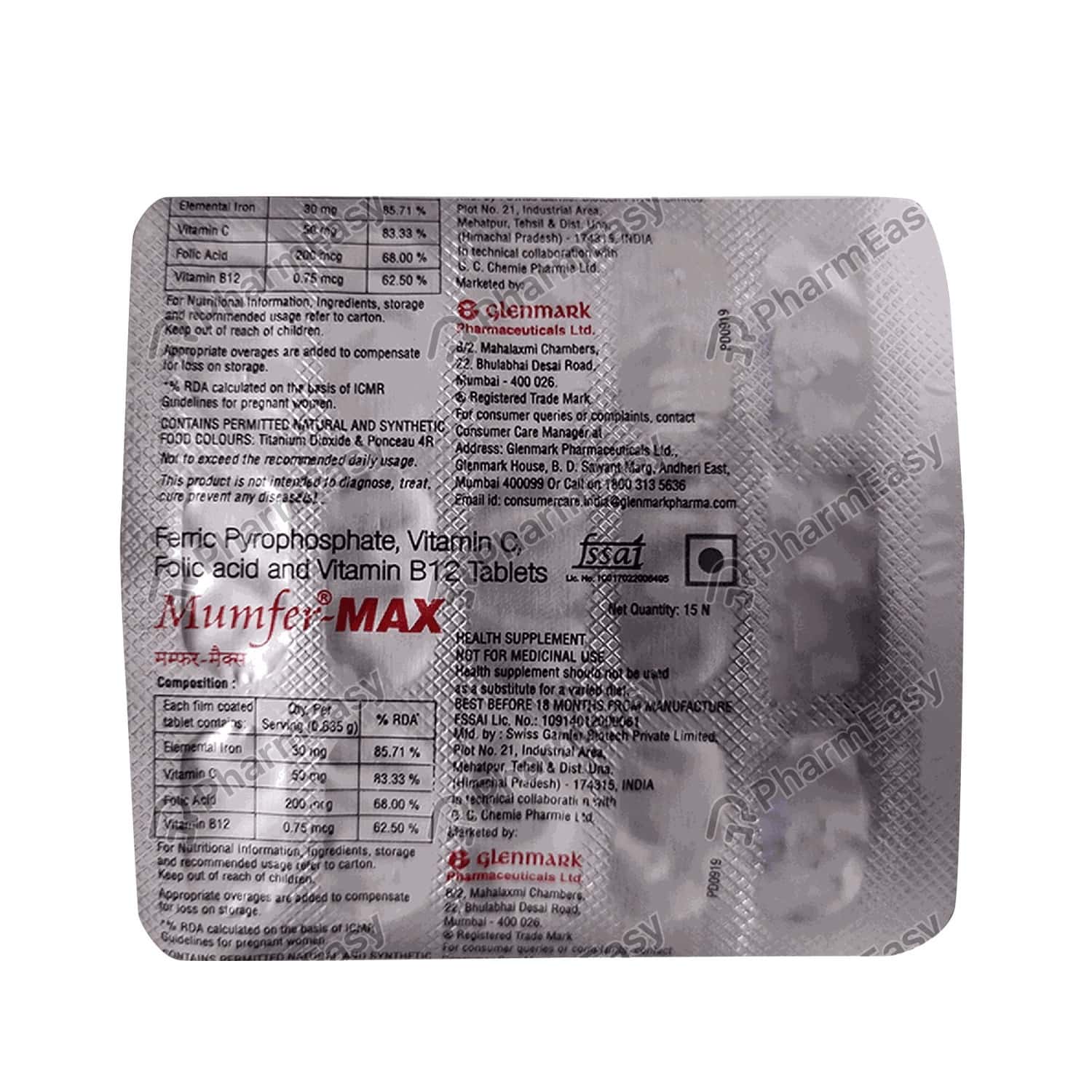 Buy Mumfer Max Tablet 15'S Online at Flat 18% OFF* | PharmEasy