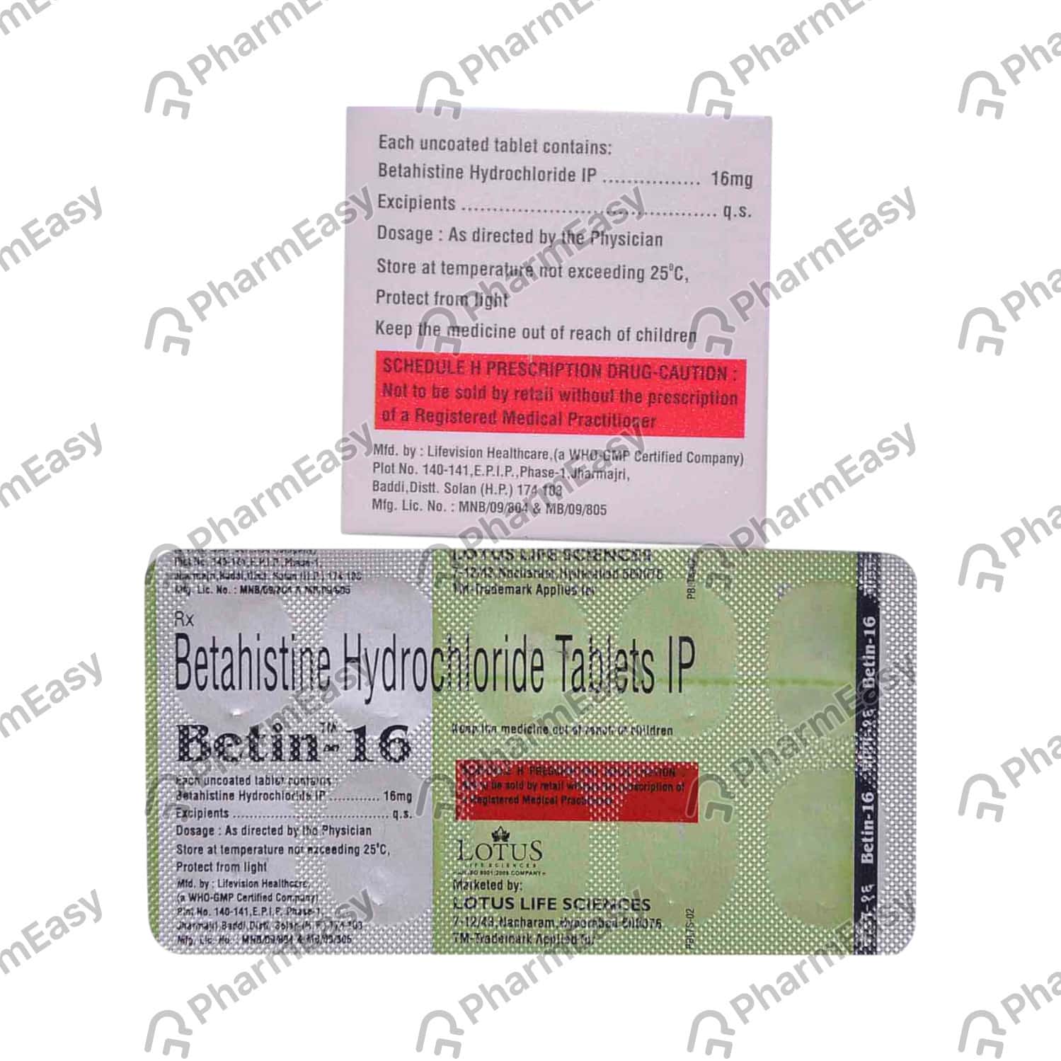 Betine 16 MG Tablet (10): Uses, Side Effects, Price & Dosage | PharmEasy