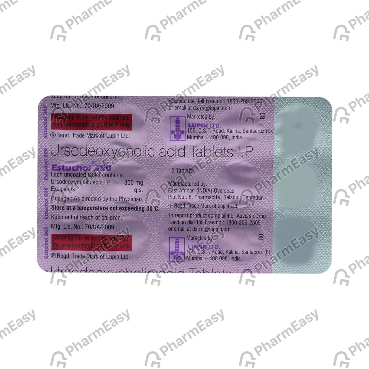Estuchol 300 MG Tablet (15): Uses, Side Effects, Price & Dosage | PharmEasy