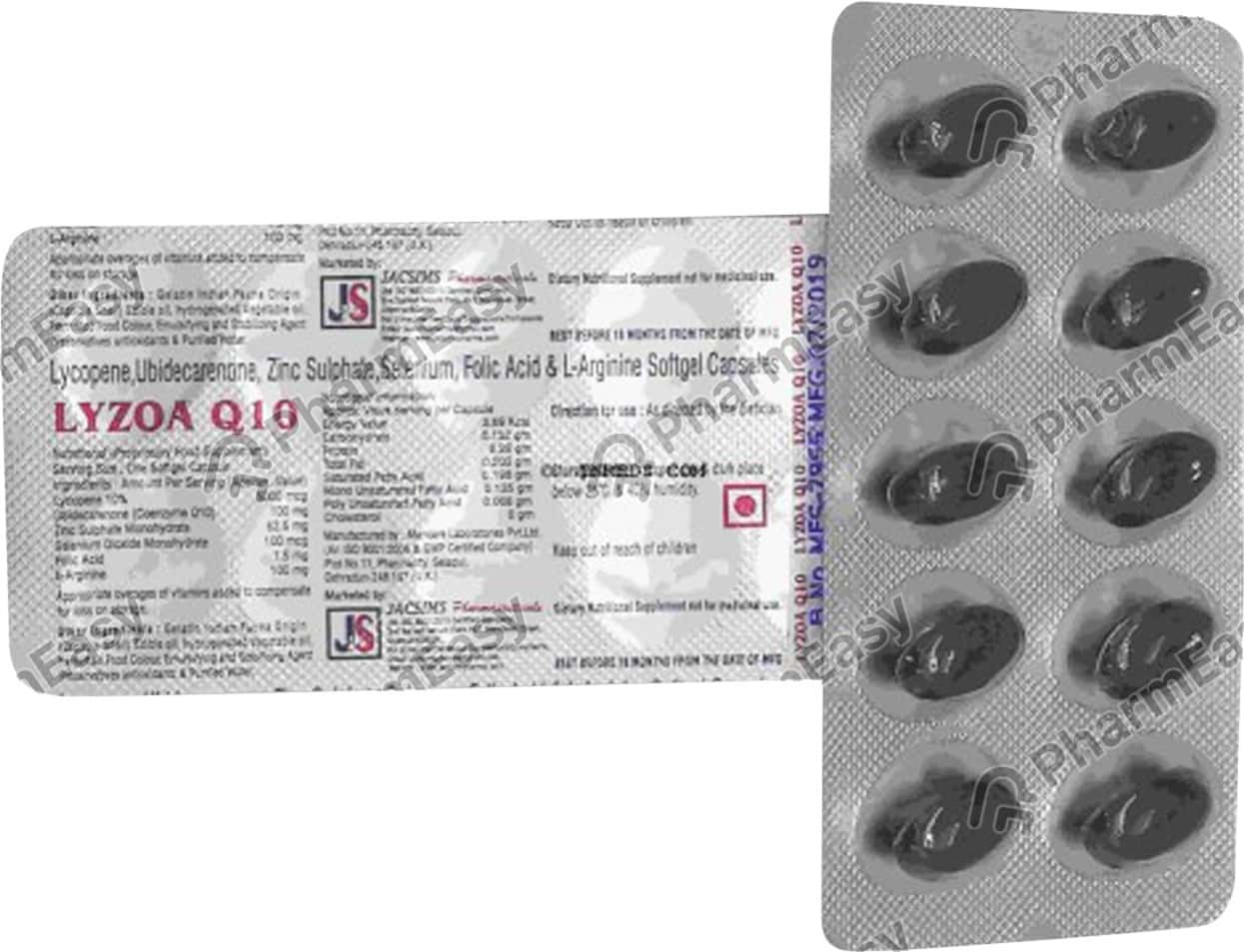 Buy Lyzoa Q10 Strip Of 10 Capsules Online at Flat 15% OFF | PharmEasy