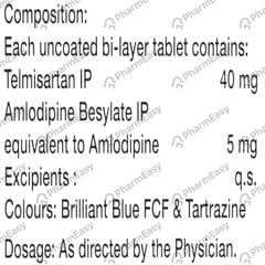 Telvas Am 40mg Strip Of 15 Tablets: Uses, Side Effects, Price & Dosage ...