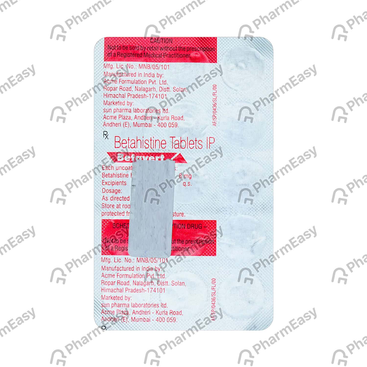 Betavert 8 MG Tablet (15): Uses, Side Effects, Price & Dosage | PharmEasy