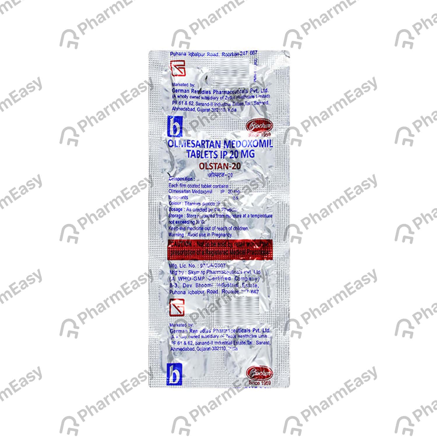 Olstan 20 MG Tablet (15): Uses, Side Effects, Price & Dosage | PharmEasy