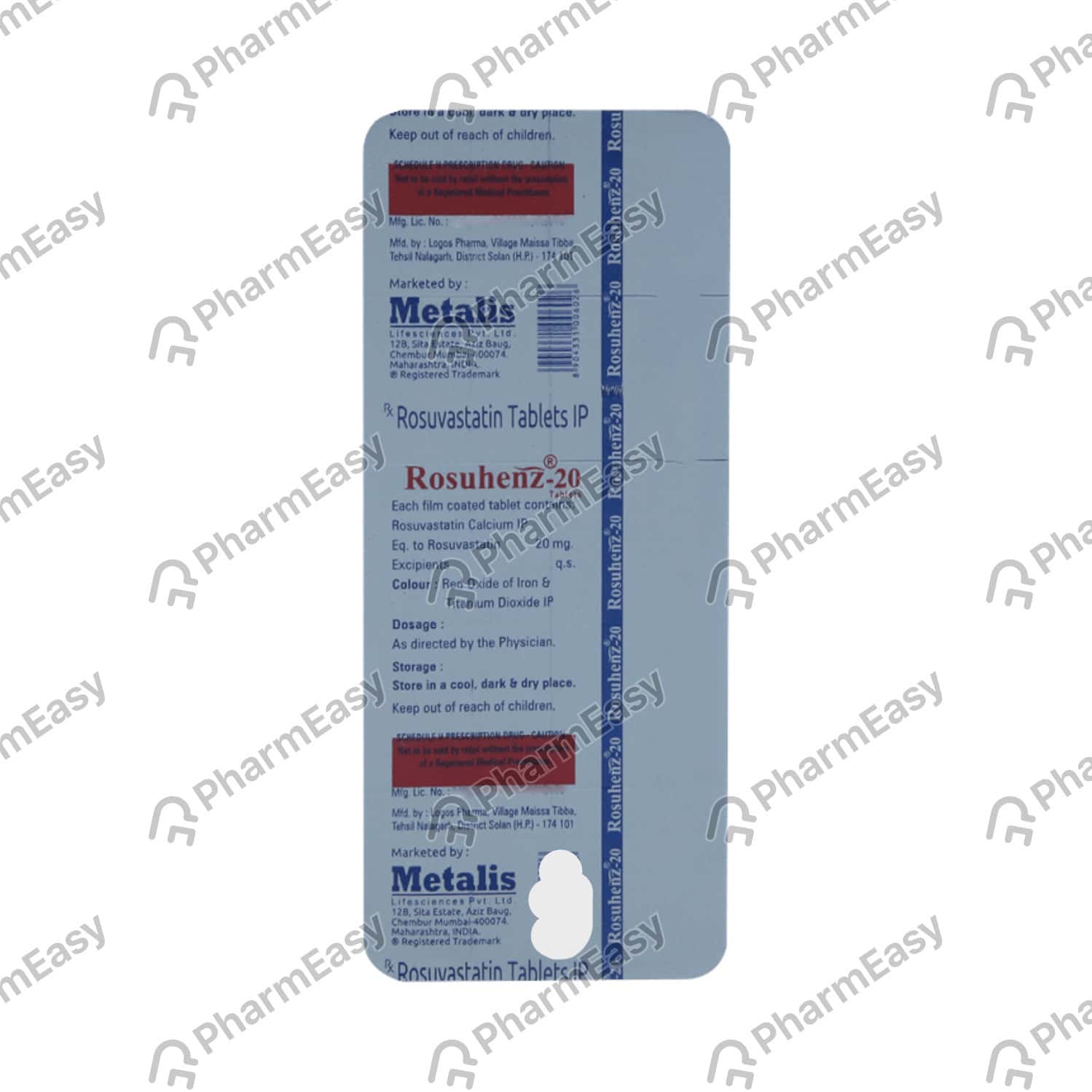 Rosuhenz 20 MG Tablet (10): Uses, Side Effects, Price & Dosage | PharmEasy