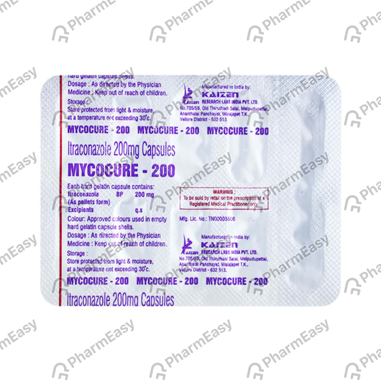 Mycocure 200 MG Capsule (10): Uses, Side Effects, Price & Dosage ...