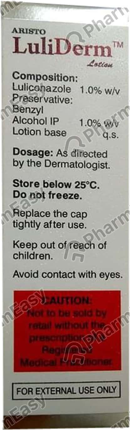 Luliderm 1 %W/V Lotion (30): Uses, Side Effects, Price & Dosage | PharmEasy