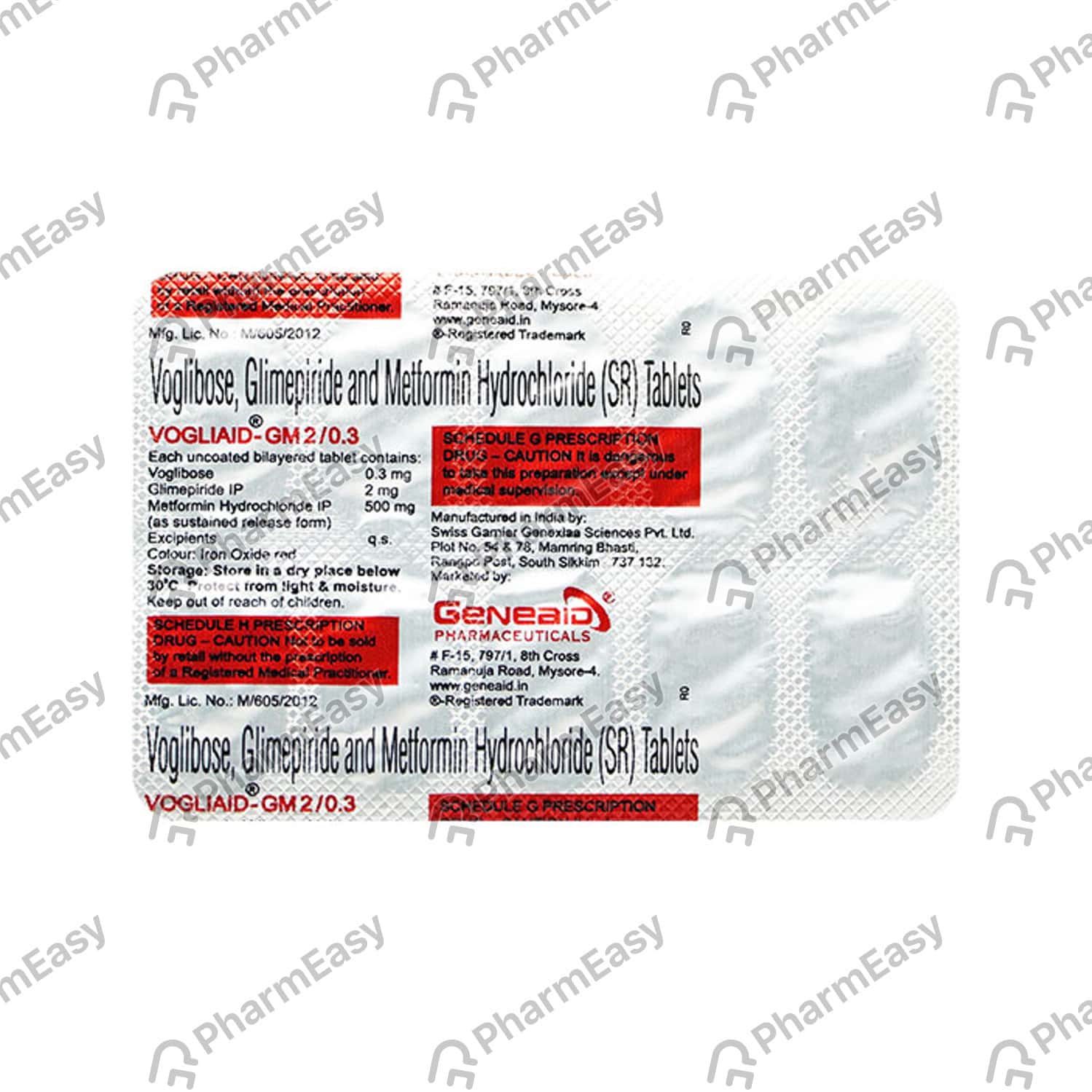 Vogliaid Gm 2/0.3mg Strip Of 10 Tablets: Uses, Side Effects, Price ...