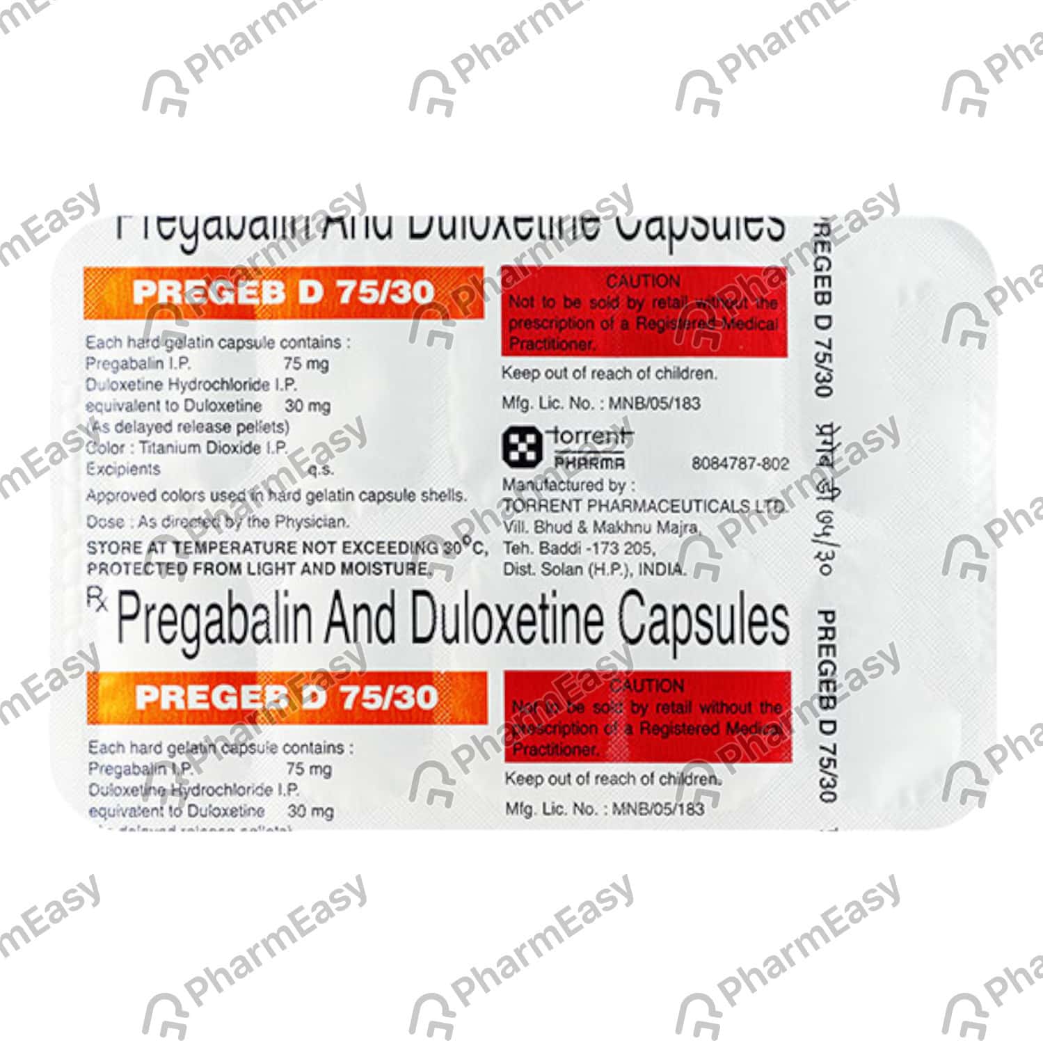 Pregeb D 75/30mg Strip Of 10 Capsules: Uses, Side Effects, Price ...
