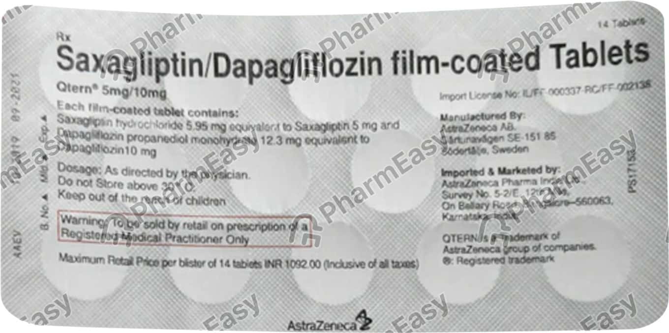 Buy Qtern 5/10mg Tablet 14'S Online at Flat 15% OFF | PharmEasy