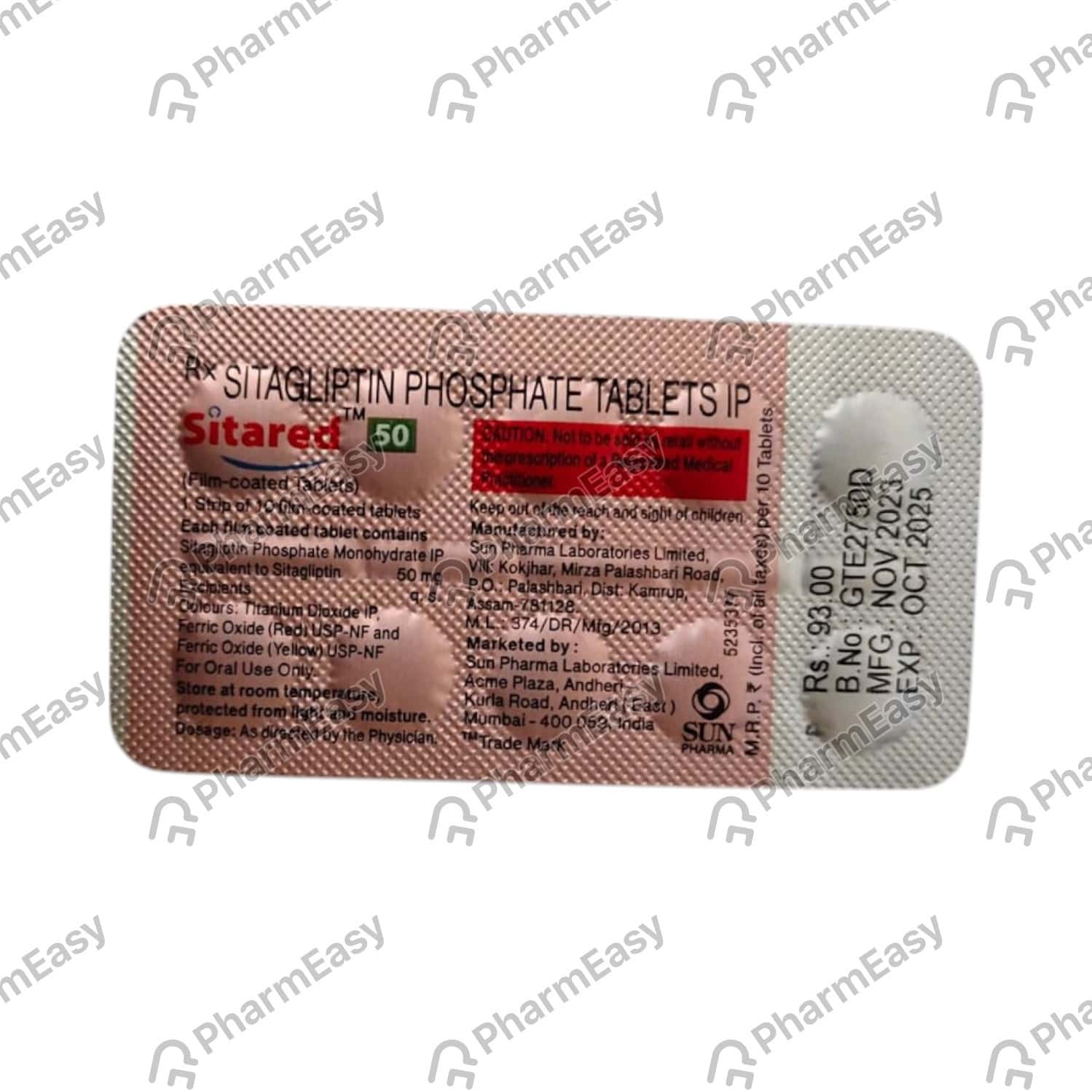 Sitared 50 MG Tablet (10): Uses, Side Effects, Price & Dosage | PharmEasy