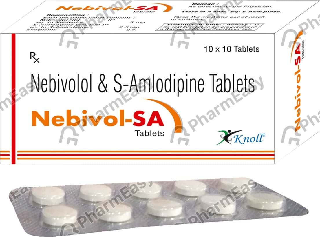 Nebivol Sa Strip Of 10 Tablets: Uses, Side Effects, Price & Dosage ...