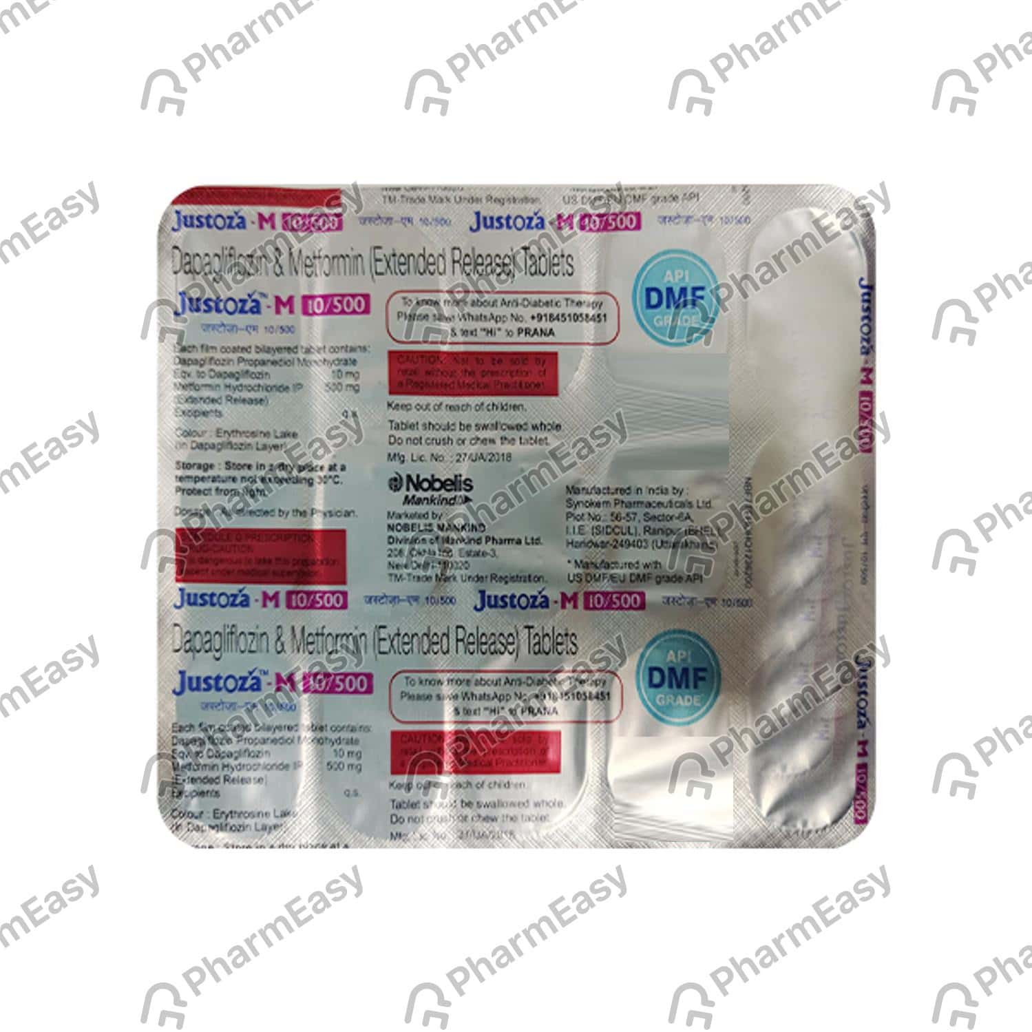 Justoza M 10/500mg Strip Of 15 Tablets: Uses, Side Effects, Price & Dosage | PharmEasy
