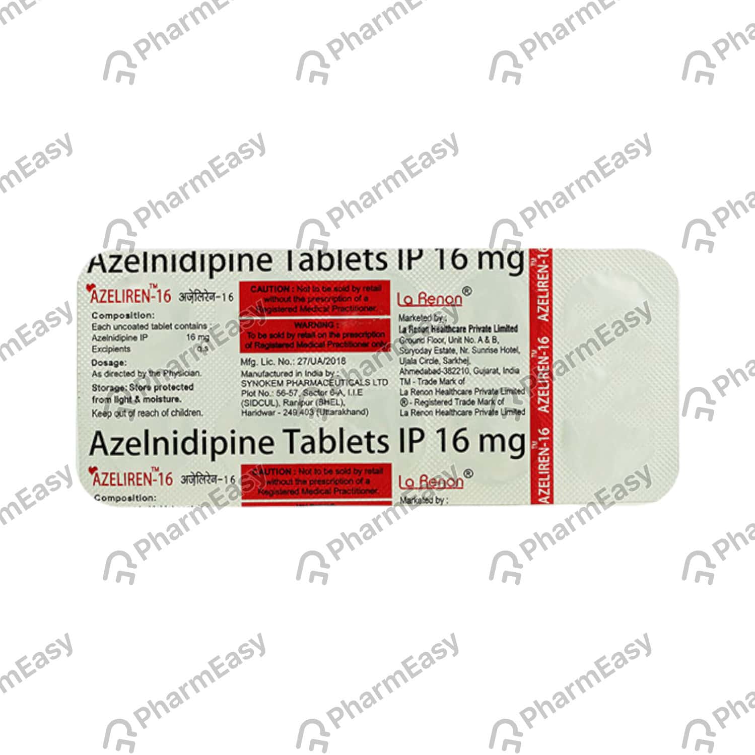 Buy Azeliren 16 MG Tablet (10) Online at Flat 15% OFF | PharmEasy