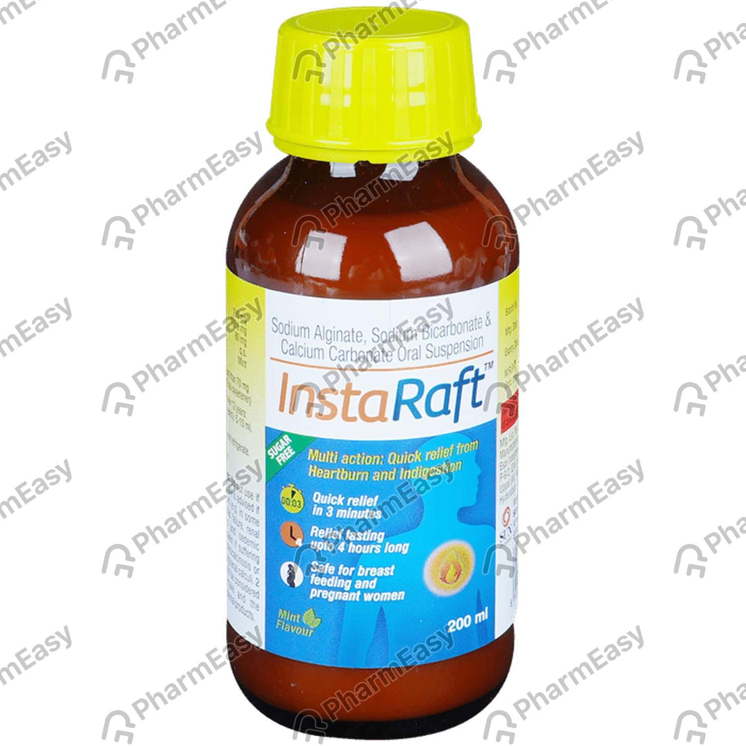 Instaraft Suspension | Mint Flavour Sugar Free: Uses, Side-effects ...
