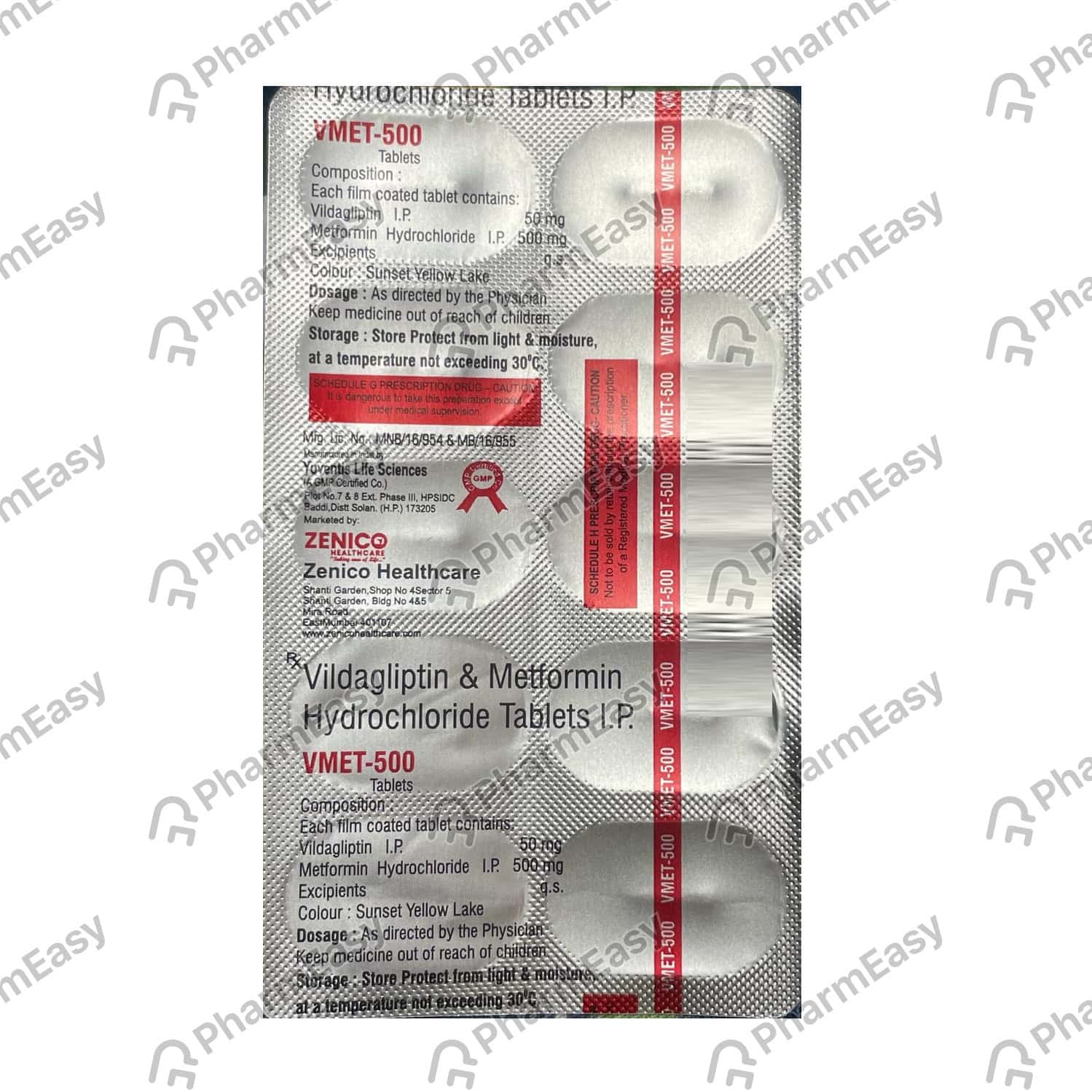 Buy Vmet 500/50mg Strip Of 10 Tablets Online at Flat 15% OFF | PharmEasy