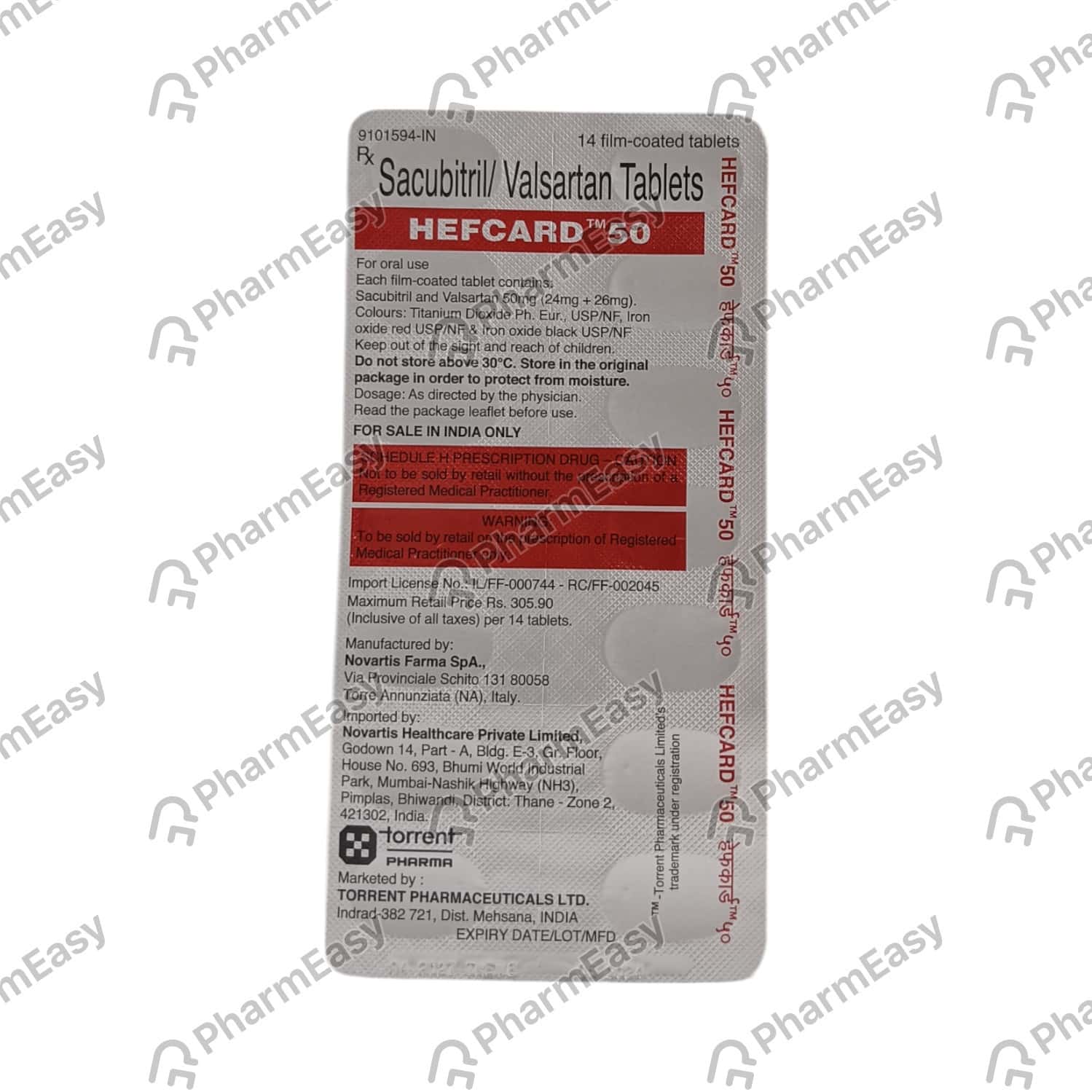 Hefcard 50mg Strip Of 14 Tablets: Uses, Side Effects, Price & Dosage ...