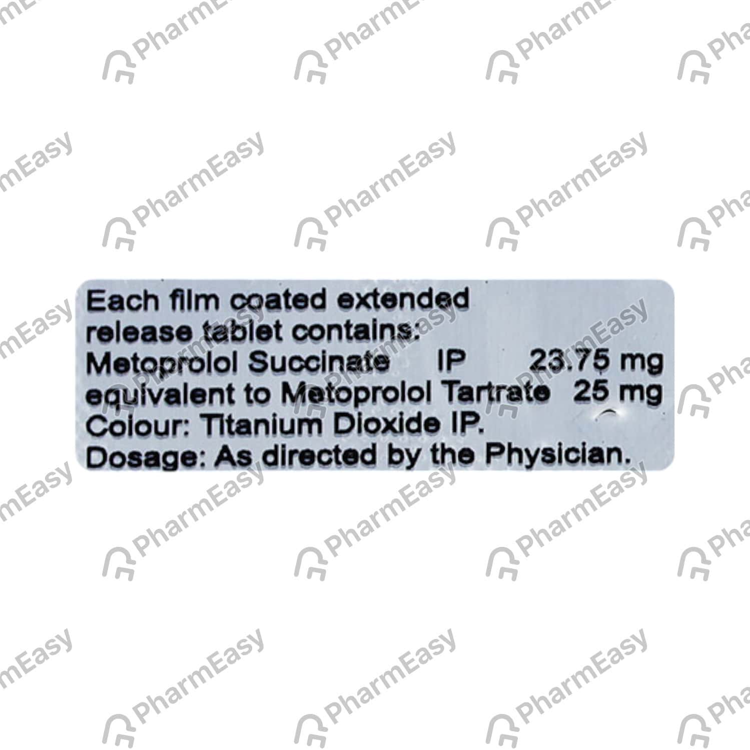 Buy Metolol Mf 25 MG Tablet (10) Online at Flat 15% OFF | PharmEasy