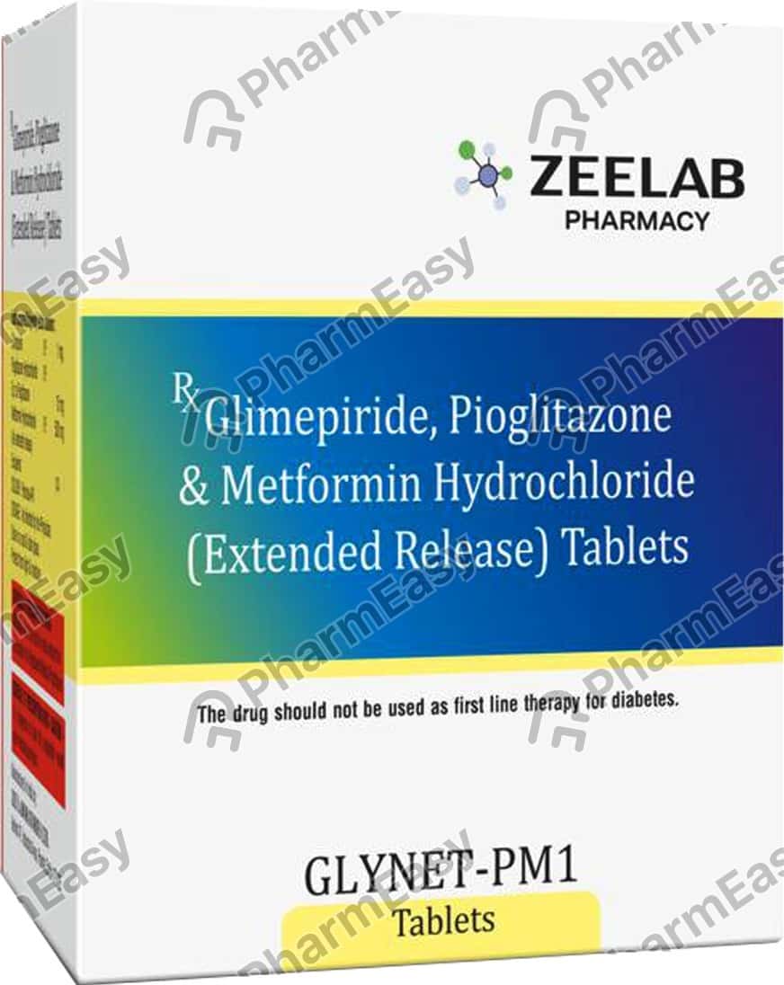 Glynet Pm 1mg Strip Of 10 Tablets: Uses, Side Effects, Price & Dosage ...