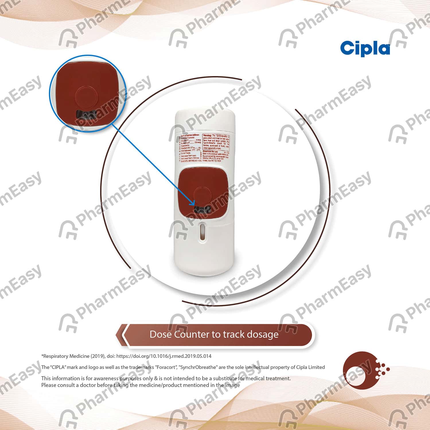 Foracort 200mcg Synchrobreathe With Dose Counter Box Of 120md Metered ...