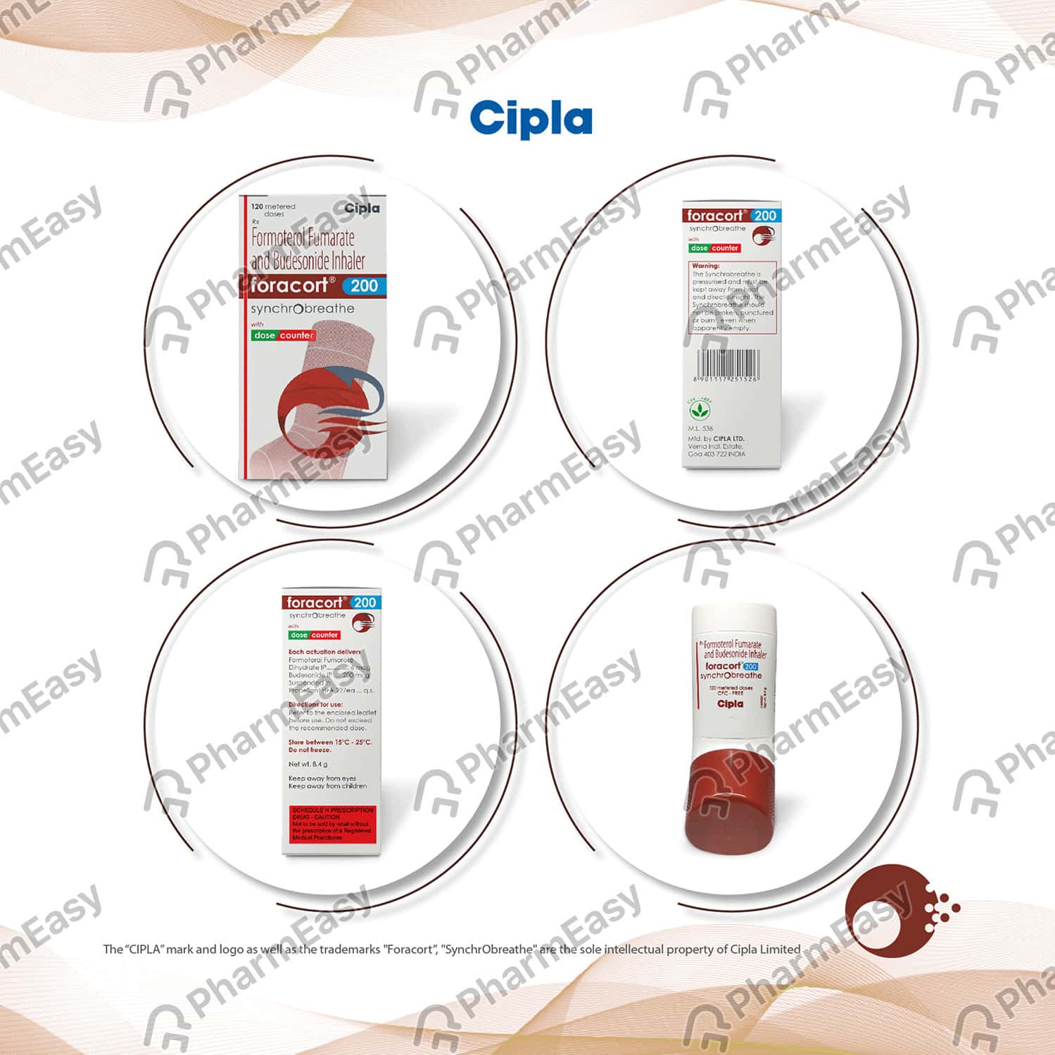 Foracort 200mcg Synchrobreathe With Dose Counter Box Of 120md Metered ...