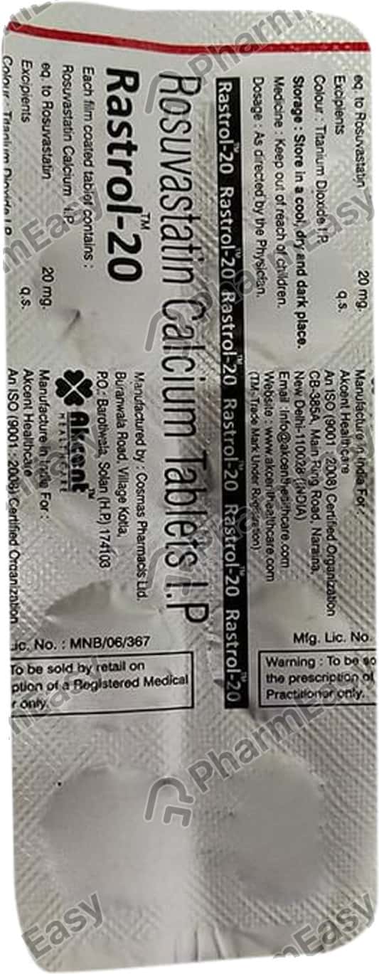 Buy Rastrol 20 MG Tablet (10) Online at Flat 15% OFF | PharmEasy