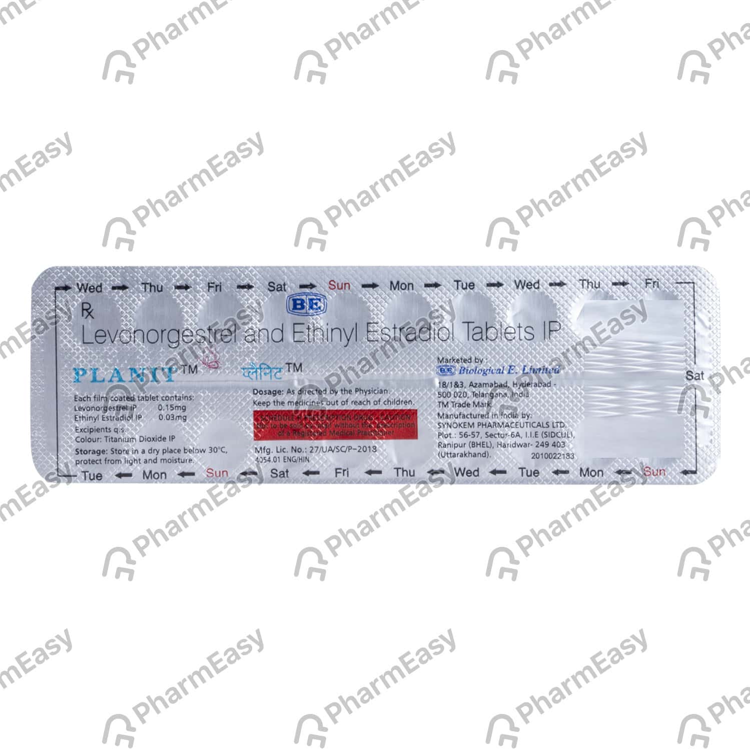 Buy Planit Strip Of 21 Tablets Online at Flat 15% OFF | PharmEasy