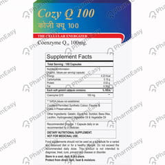 Cozy Q 100 MG Softgel Capsule (15): Uses, Side Effects, Price & Dosage ...