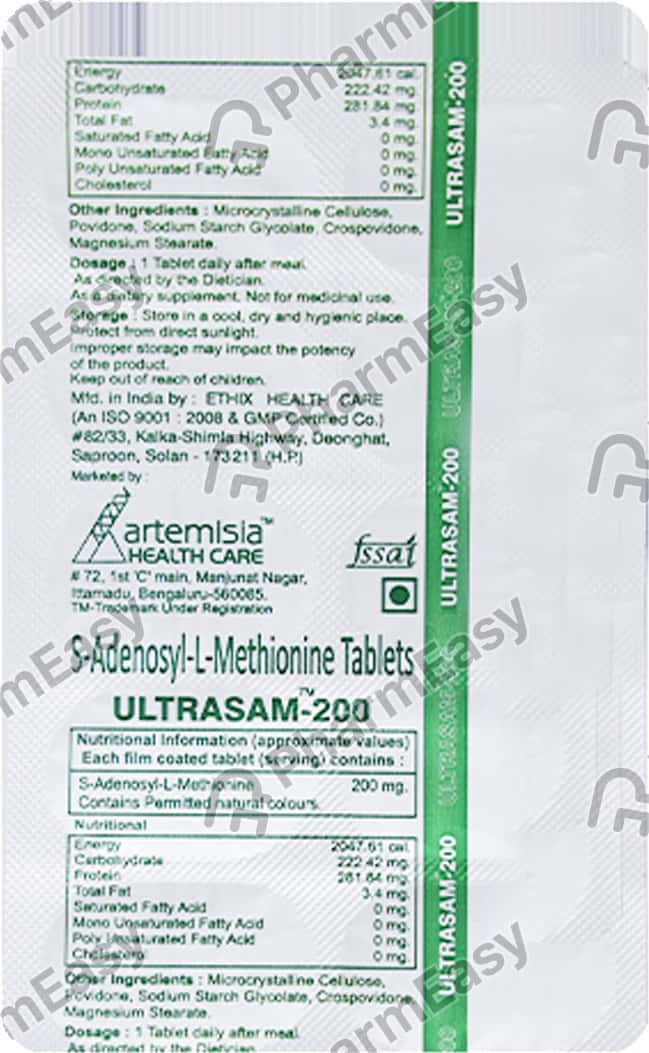 Ultrasam 200 MG Tablet (10): Uses, Side Effects, Price & Dosage | PharmEasy