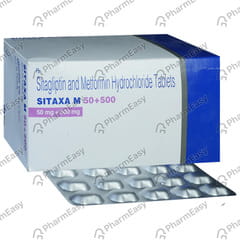 Sitaxa M 50/500mg Strip Of 15 Tablets: Uses, Side Effects, Price ...