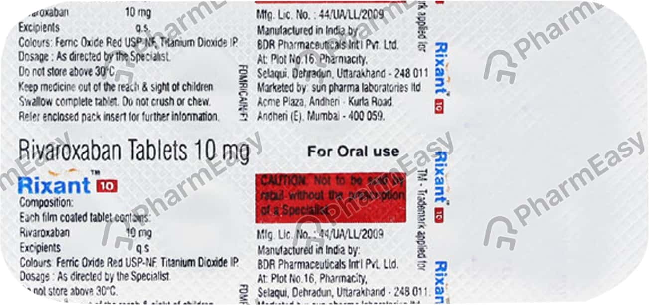 Rixant 10 MG Tablet (10): Uses, Side Effects, Price & Dosage | PharmEasy