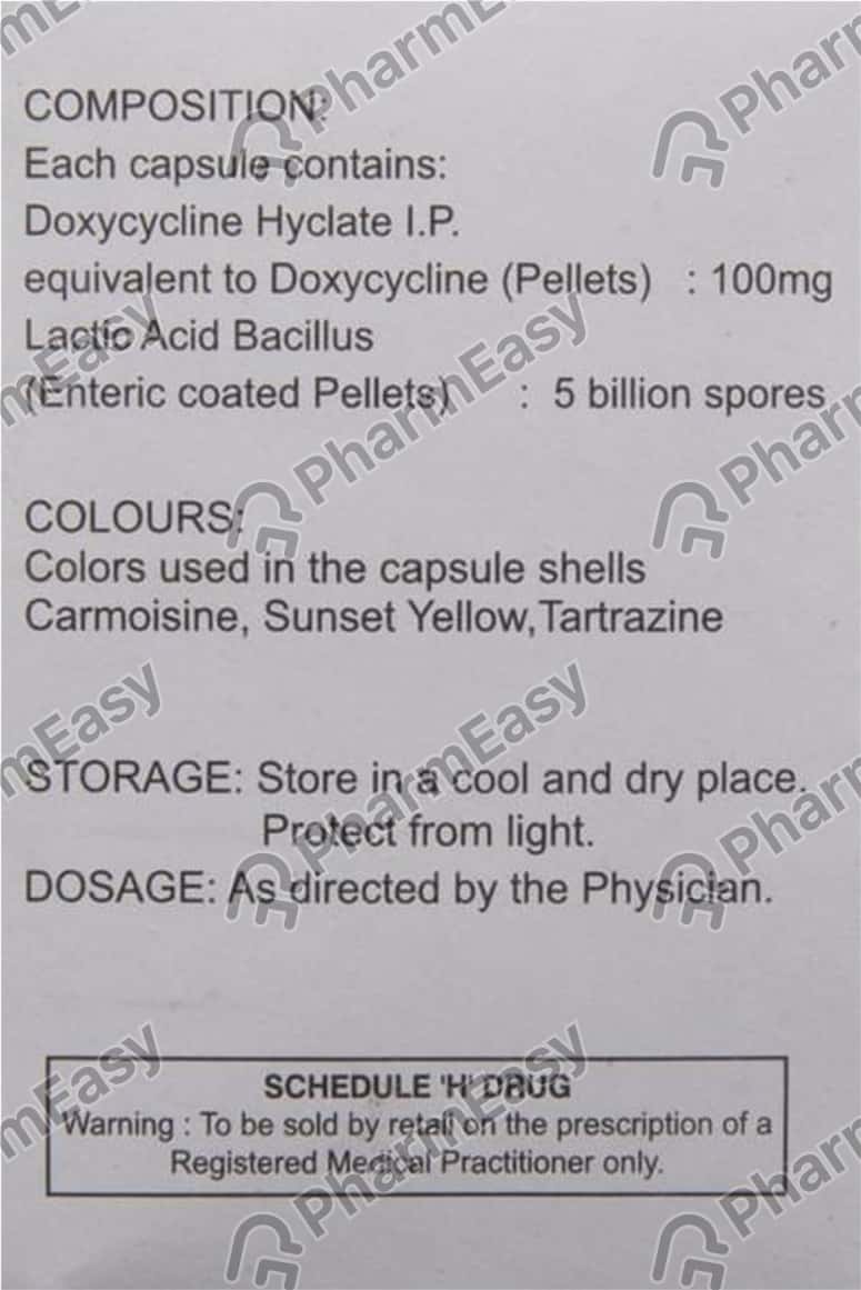 Doxypal Dr 100 MG Capsule (8): Uses, Side Effects, Price & Dosage ...