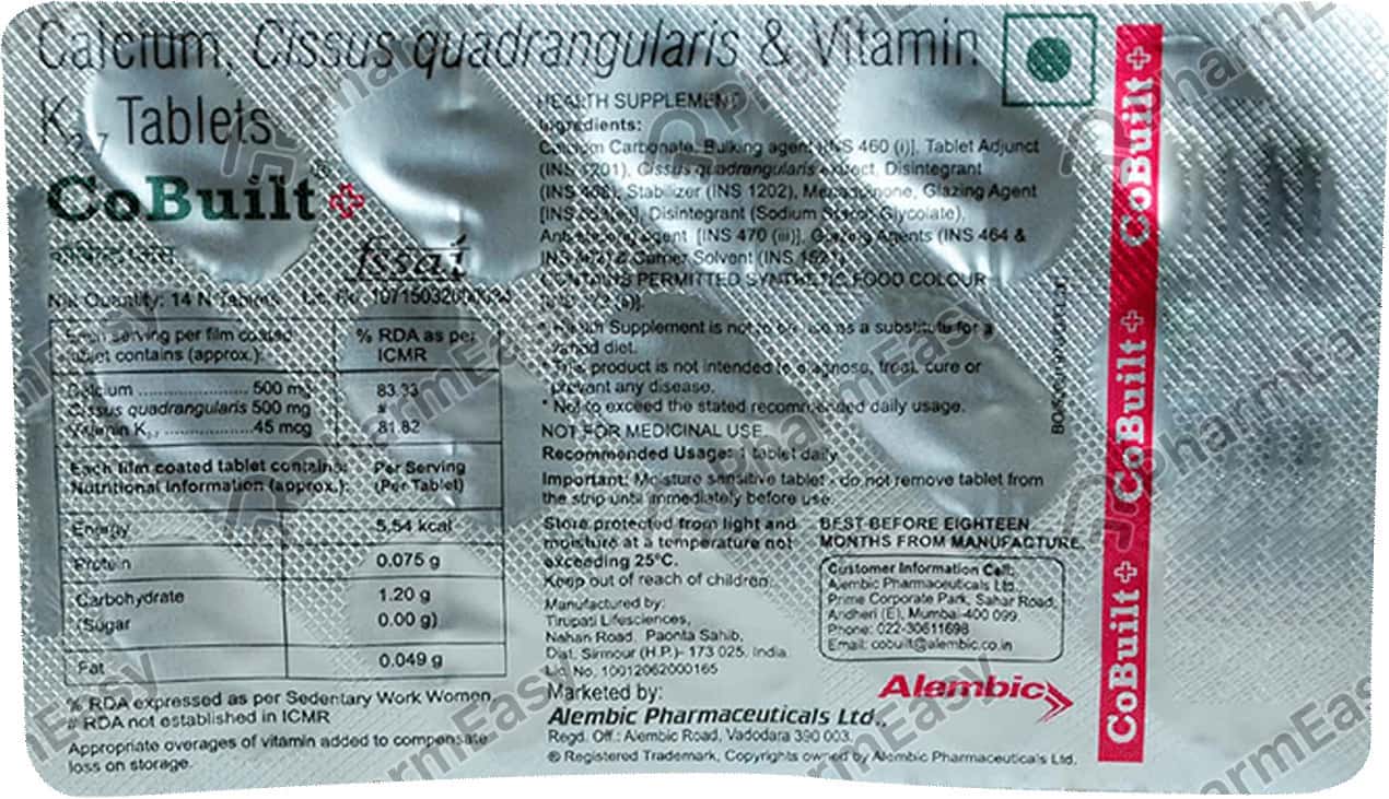 Buy Cobuilt Plus Strip Of 14 Tablets Online at Flat 15% OFF | PharmEasy