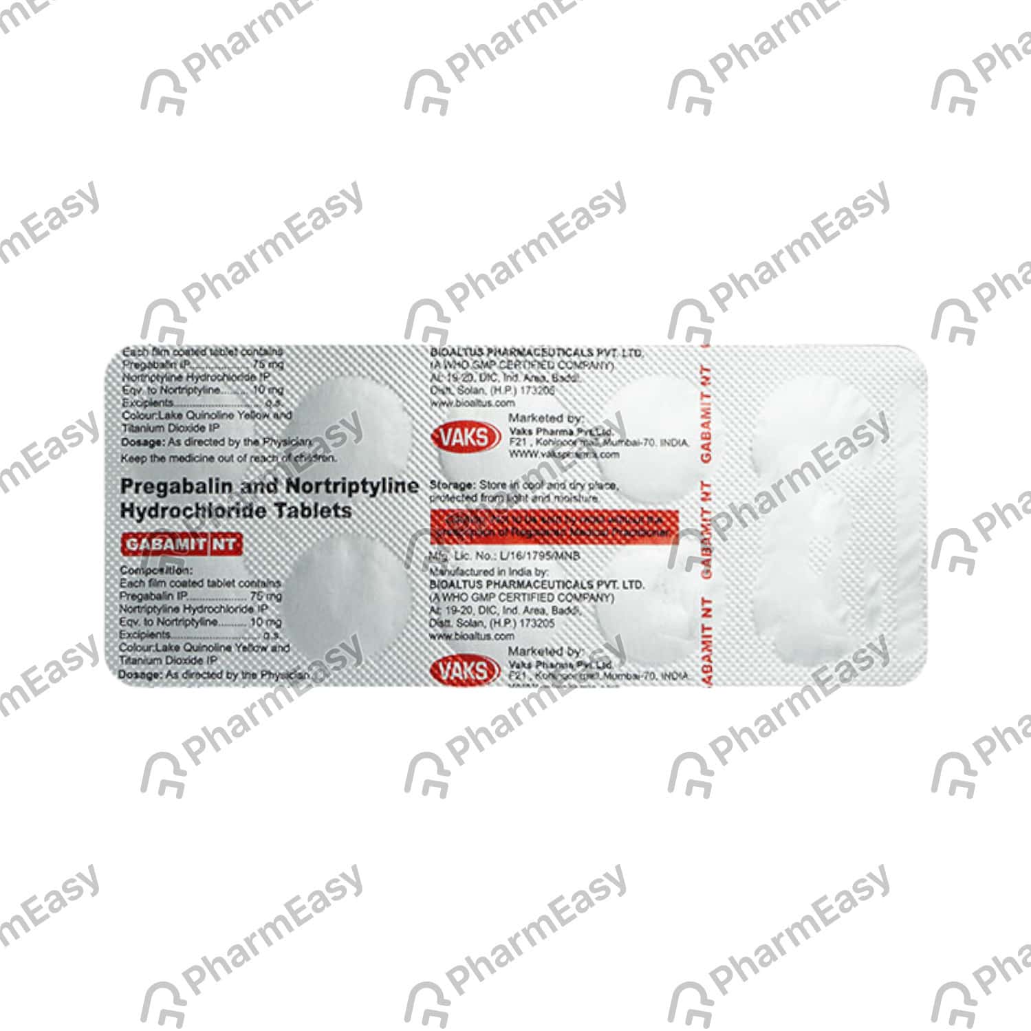 Gabamit Nt Strip Of 10 Tablets: Uses, Side Effects, Price & Dosage ...